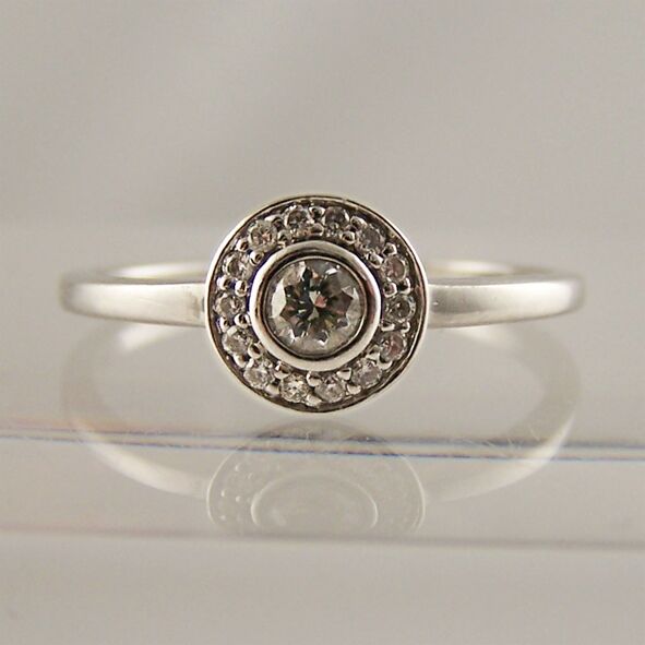 Shop Rubover & Thread & Grain Set Halo Ring